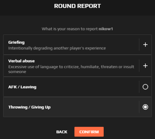 Cómo reportar abusos durante una partida – FACEIT Support Spanish