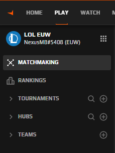 Initial LoL registration – FACEIT