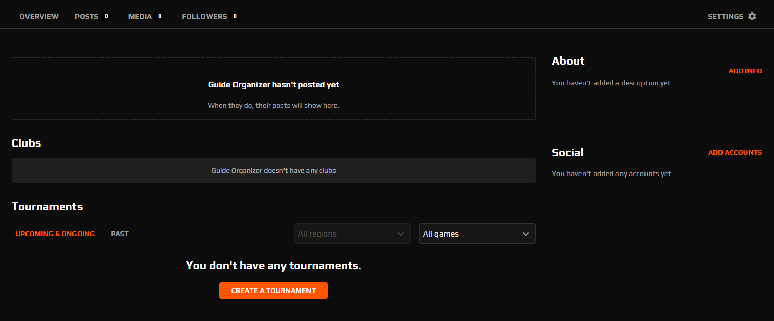 Создание и настройка страницы организатора – FACEIT Support Russia